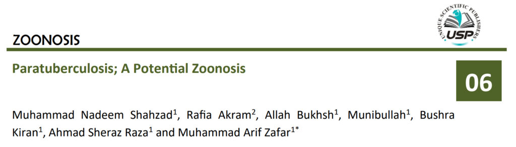 MAP: A Zoonosis – Johne's Information Center – UW–Madison